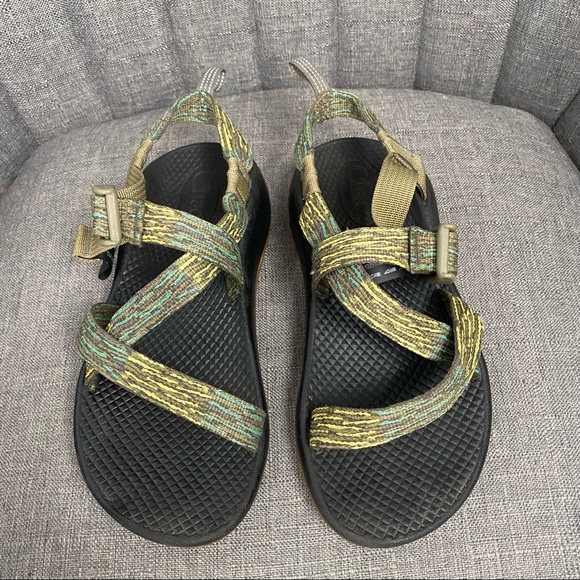 Shoes | Kids Chacos Sandals Green And Yellow | Poshmark